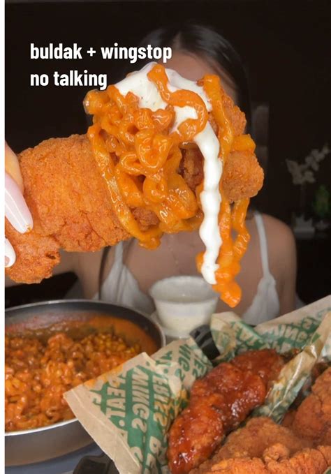Buldak Wingstop Mukbang Ultimate Flavor Combo Tiktok