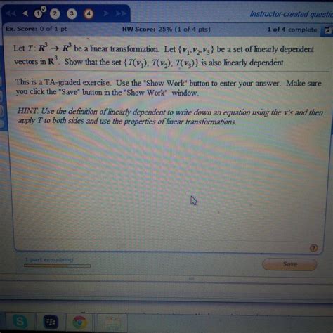 Solved Let T R3 Rightarrow R3 Be A Linear Transformation