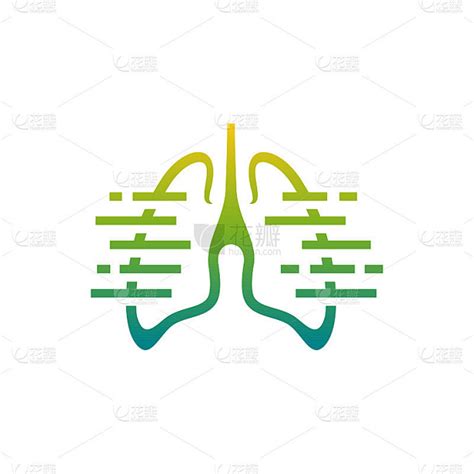 数字肺，像素肺标志设计概念，设计概念，标志，标志类型元素为模板