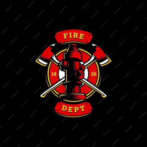 Premium Vector Hand Drawn Firefighter Logo Design
