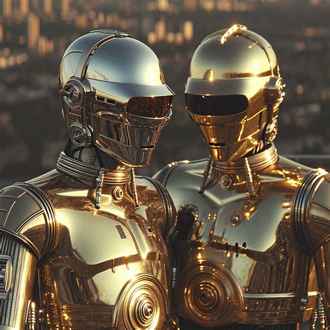 Daft Punk Protocol Droids Rmidjourney