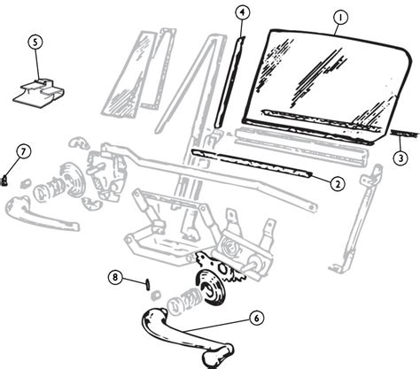 Sunbeam Door Components For Alpine And Tiger Moss Motors