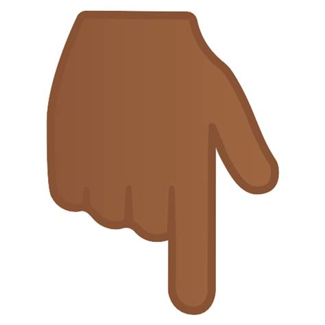 Backhand Index Pointing Down Medium Dark Skin Tone Vector SVG Icon PNG Repo Free PNG Icons