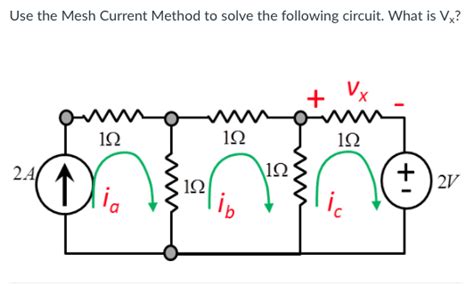 Solved Use The Mesh Current Method To Solve The Following Chegg Com