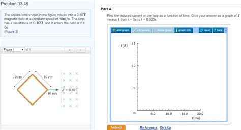 Solved The Square Loop Shown In The Figure Moves Into A Chegg