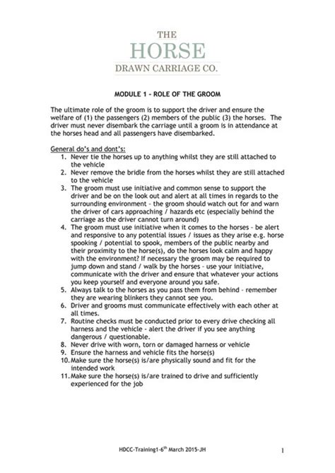My Publications Grooms Training Manual Module 1 2 4 5 Page 2