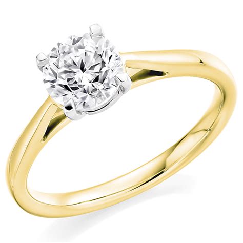 18ct Yellow Gold Single Stone Diamond Ring 051ct Jewellers North