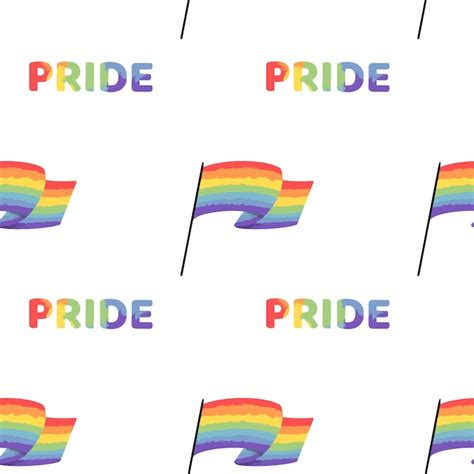 Premium Vector Rainbow Flags Lgbt Color Pride Seamless Pattern