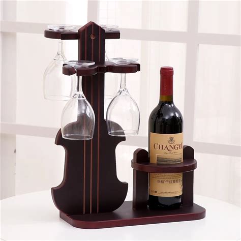 Wooden Champagne Glass Holder Hevea Wood Wooden Bottle Neck Wine Glass Holder