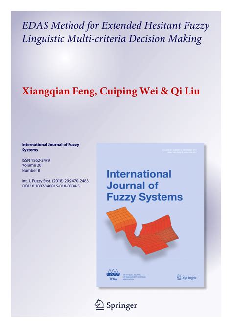 Pdf Edas Method For Extended Hesitant Fuzzy Linguistic Multi Criteria