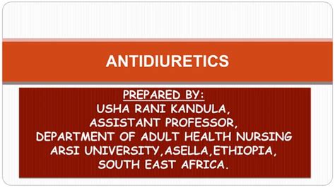 Antidiuretics Pptx