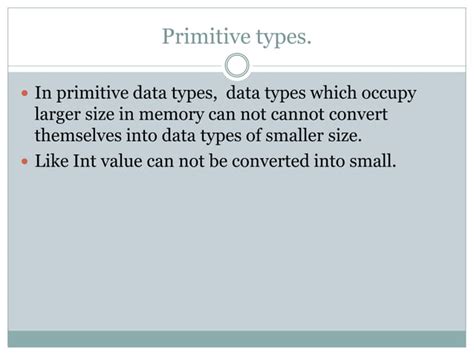 Datatype Introduction Java Ppt