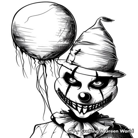 Scary Clown Coloring Pages Free And Printable