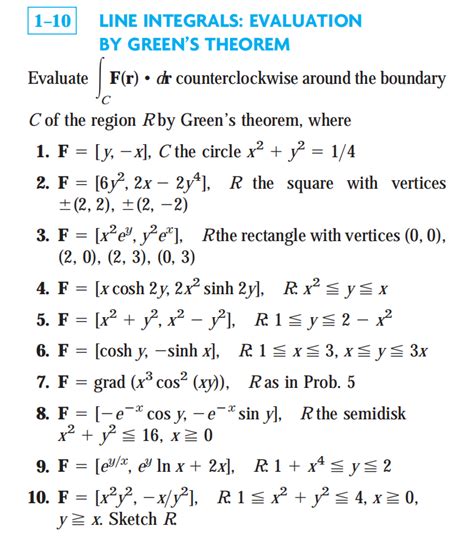 Solved LINE INTEGRALS EVALUATION BY GREEN S THEOREM Chegg Com