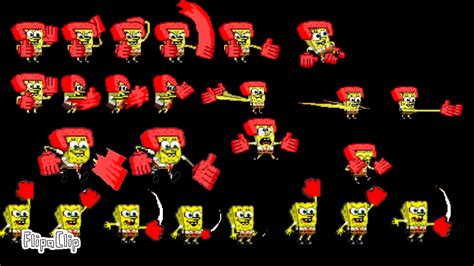Kah Rah Tae Spongebob Sprite Sheet By Cartoonsgamesnstuff1 On Deviantart