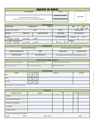 ≫ Solicitud De Empleo Para Llenar Online Pdf Word Y Excel