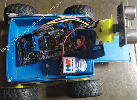 Arduino Obstacle Avoiding Robot Car Using Ultrasonic Sensor And Servo Motor