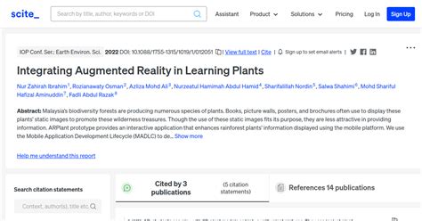 Integrating Augmented Reality In Learning Plants