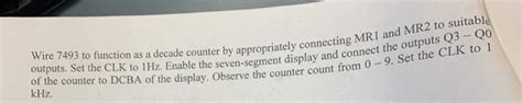 Solved Counters Experiment 11and12 Learning Objective