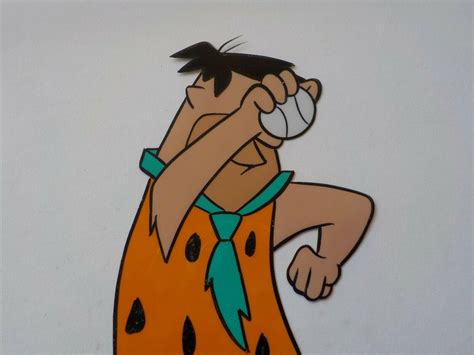 Original Fred Flintstones Vintage Cartoon Production Cel Cell Scarce