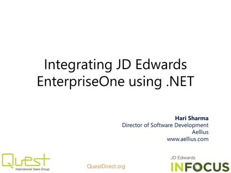 Ppt Integrating Jd Edwards Enterpriseone Using Net Powerpoint