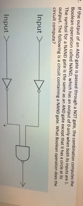 Solved If The Output Of An And Gate Is Passed Through A Not