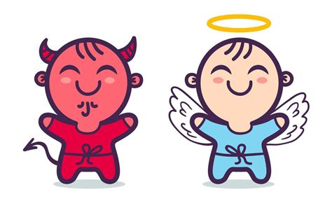 Angel And Devil 20409231 Vector Art At Vecteezy