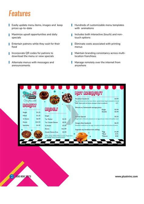 Black Stainless Steel Digital Signage Menu Boards For Advertising At