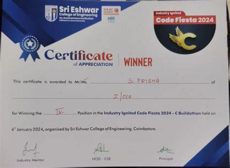 Prisha Santhosh On Linkedin Codefiesta2024 Industryignited Cbuildathon Teamwork