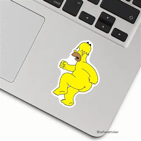 Naked Homer Sticker Nufsed Sticker