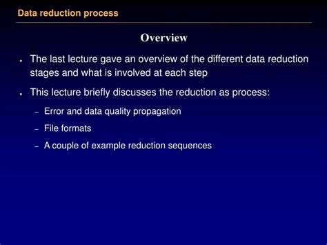 Ppt Observational Procedures And Data Reduction Lecture 4 Data Reduction Process Powerpoint