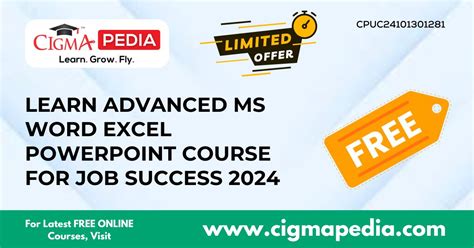 Learn Advanced Ms Word Excel Powerpoint Course For Job Success 2024