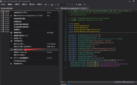 程序逆向：程序逆向分析 dnspy找到入口点 csdn博客