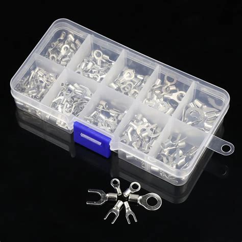 320 шт кор 10 в 1 клеммы неизолированный кольцевой вилка U тип латунные клеммы кабельные