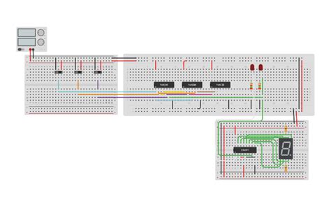 Circuit Design Decodifica 7 Segmenti Tinkercad