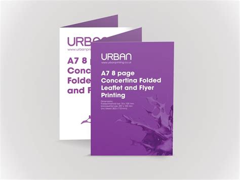 A7 8pp Concertina Folded Leaflets And Flyers