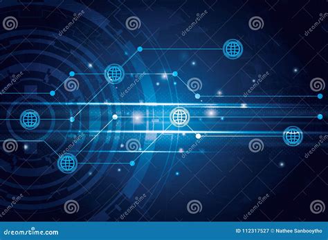 Vector Tech Circle And Technology Background Stock Vector Illustration Of Circle Energy