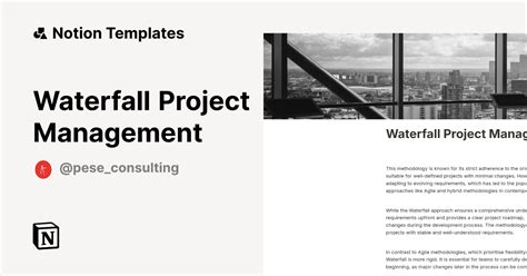 Waterfall Project Management Template Notion Marketplace
