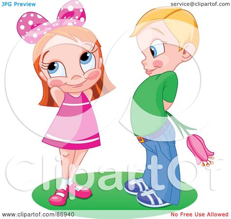 Royalty Free Rf Clip Art Illustration Of A Woman Blushing Over 3232784