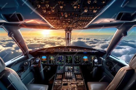 Premium Photo Picture Inside The Cockpit Flight Display With Throttle
