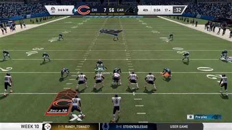 Madden 20 Ckfl Season 4 Week 10 Chi Vs Car Youtube