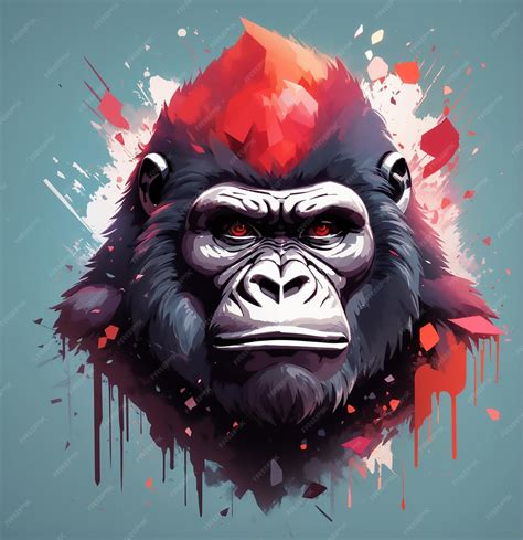 Premium Vector Evil Gorilla T Shirt Design