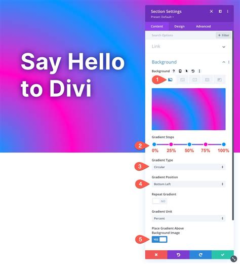 Как создать фоновое изображение параллакса с наложением смешанного градиента в Divi Wpade