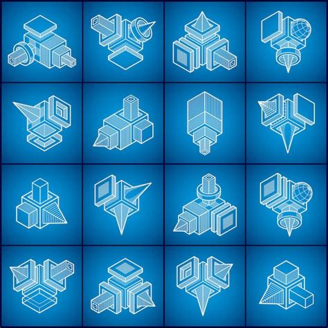 Premium Vector 3d Designs Abstract Vector Shapes Set