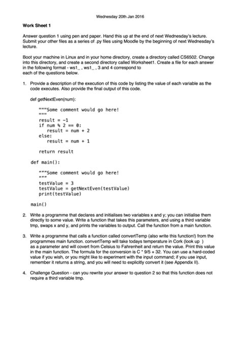 Top Computer Science Worksheet Templates Free To Download In PDF Format