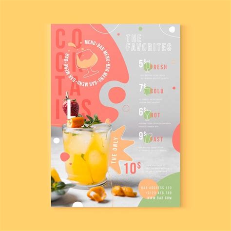 Premium Vector Rustic Restaurant Menu With Photo