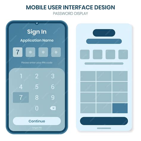 Premium Vector Wireframe Mobile User Interface Password Display Design
