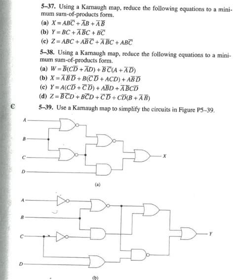 Solved 5 37 Using A Karnaugh Map Reduce The Following