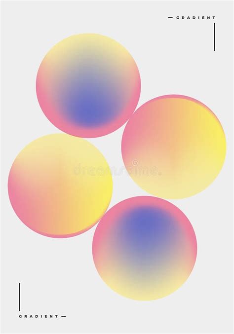 trendi gradient illustration background circle round layout poster