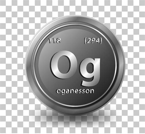 Oganesson Chemical Element Chemical Symbol With Atomic Number And Atomic Mass 1953470 Vector